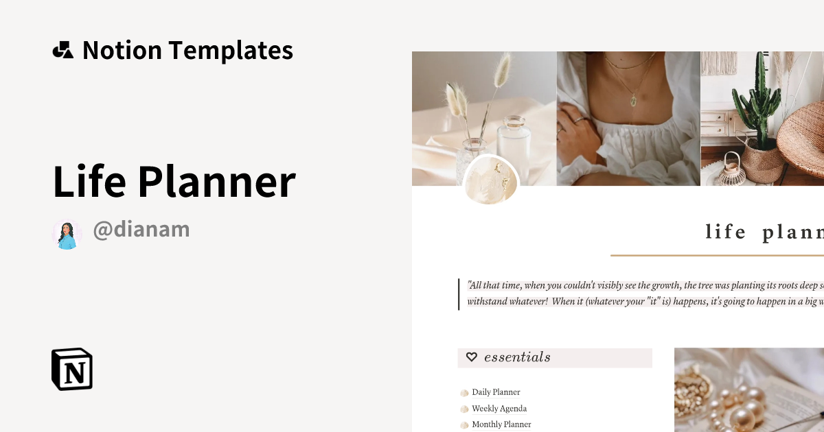Life Planner Template | Notion Marketplace