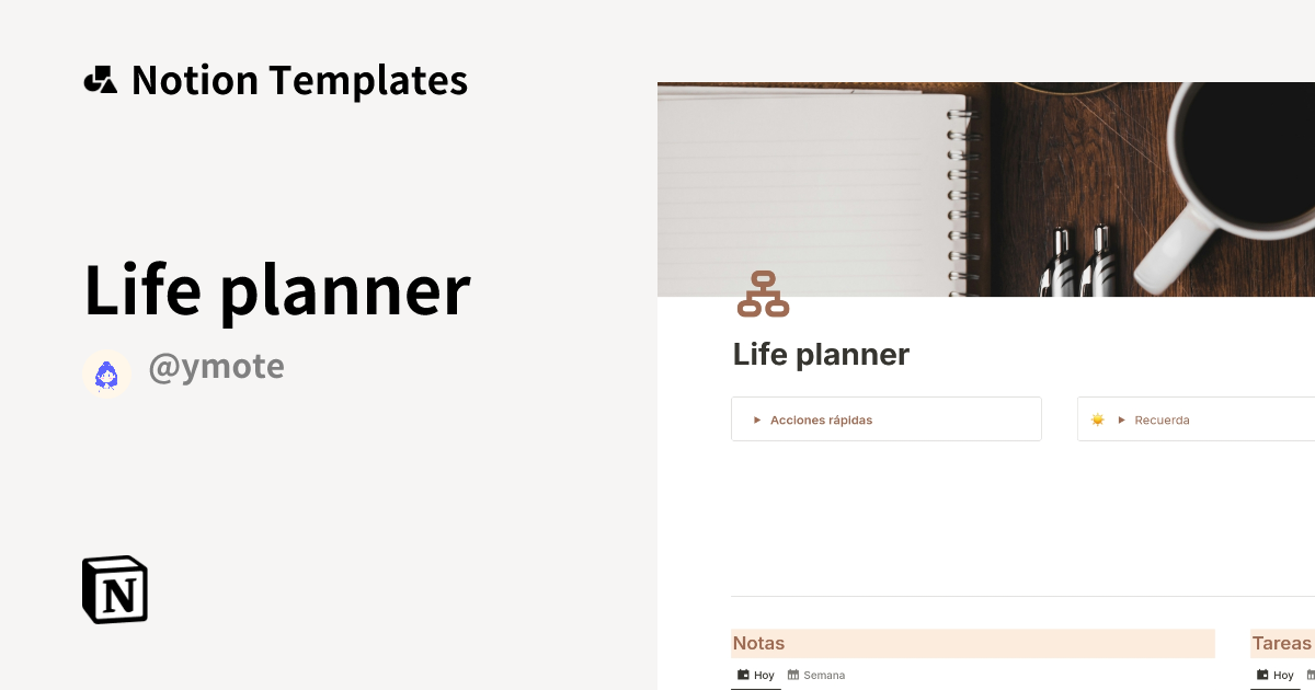 Life planner Template | Notion Marketplace
