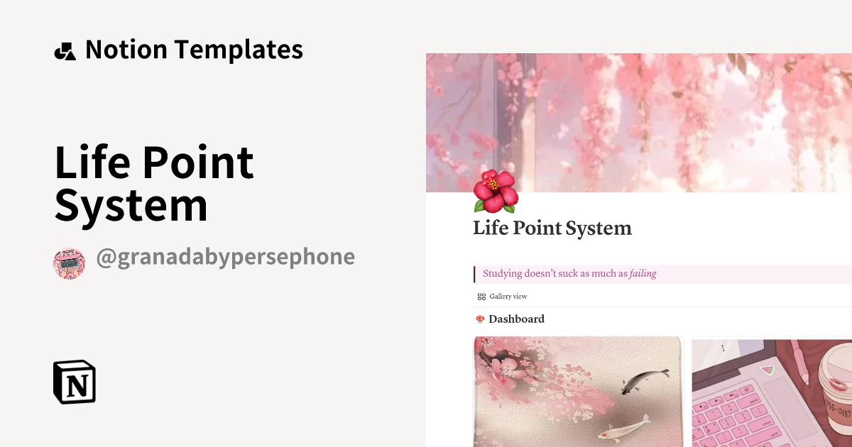 Life Point System Template by Granada | Notion Marketplace