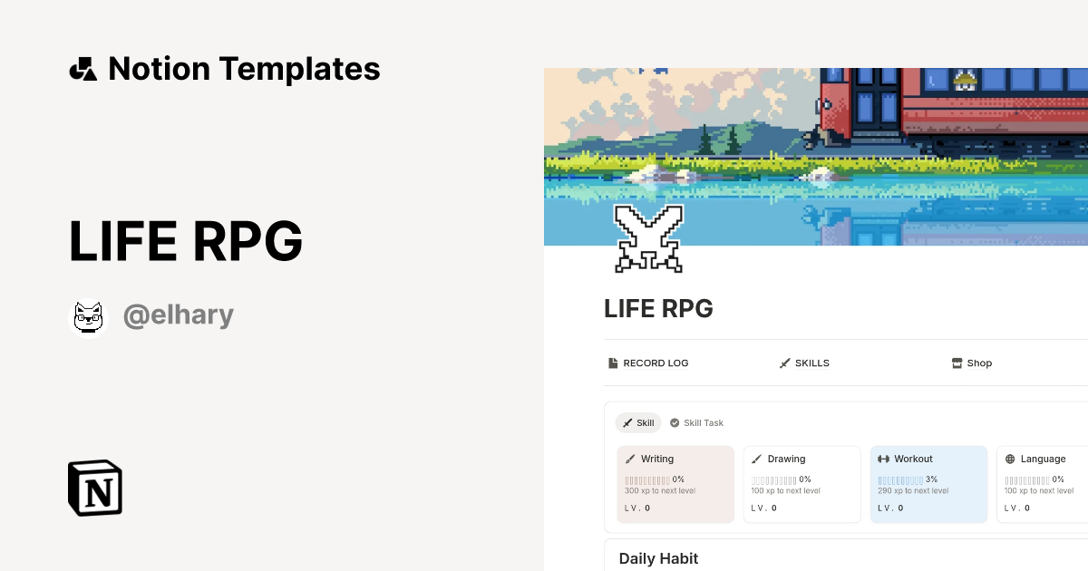 LIFE RPG Template by elhary | Notion Marketplace