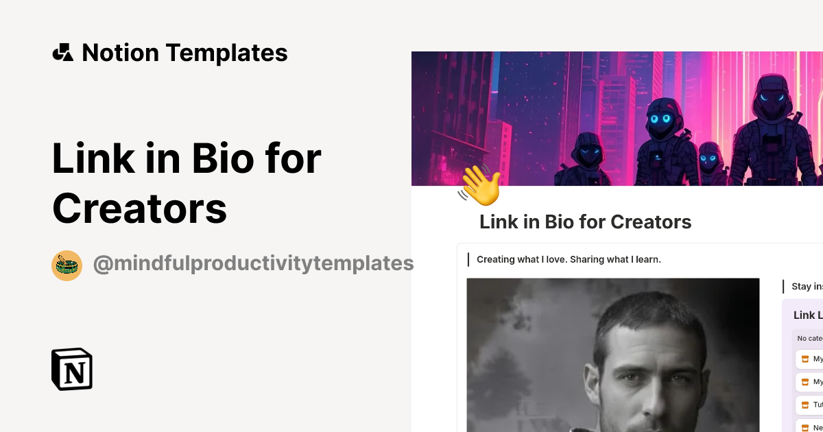Link in Bio for Creators Template | Notion Marketplace