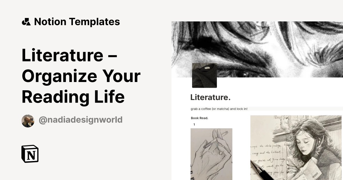 Literature – Organize Your Reading Life Template | Notion Marketplace