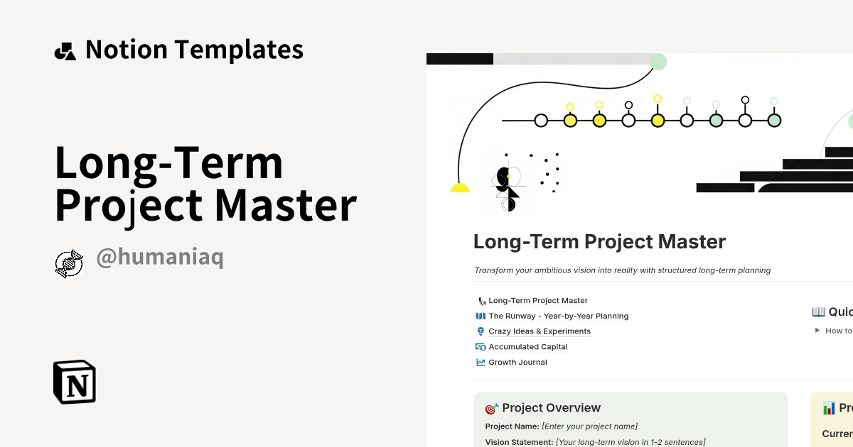 Long-Term Project Master Template | Notion Marketplace