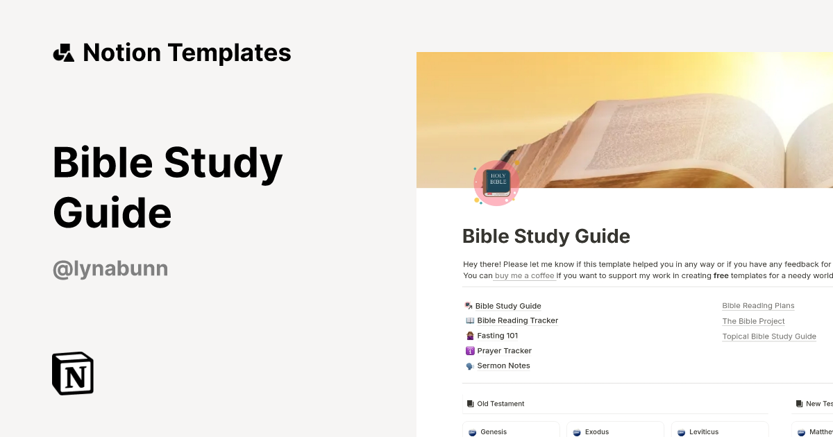 Bible Study Guide Template | Notion Marketplace