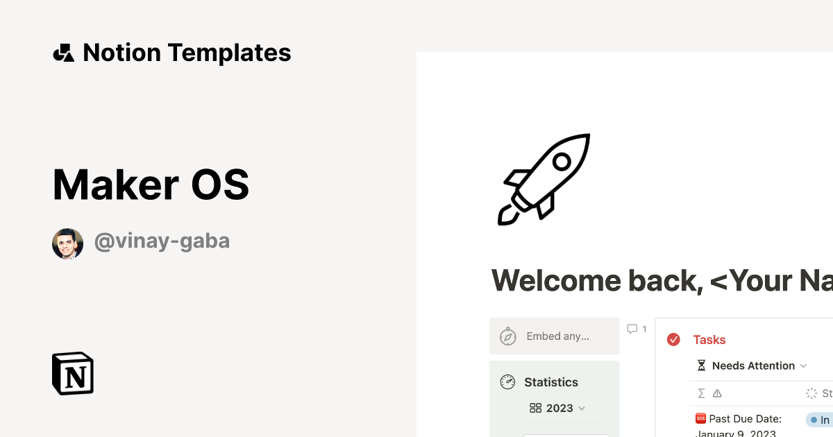 Maker OS Template | Notion Marketplace
