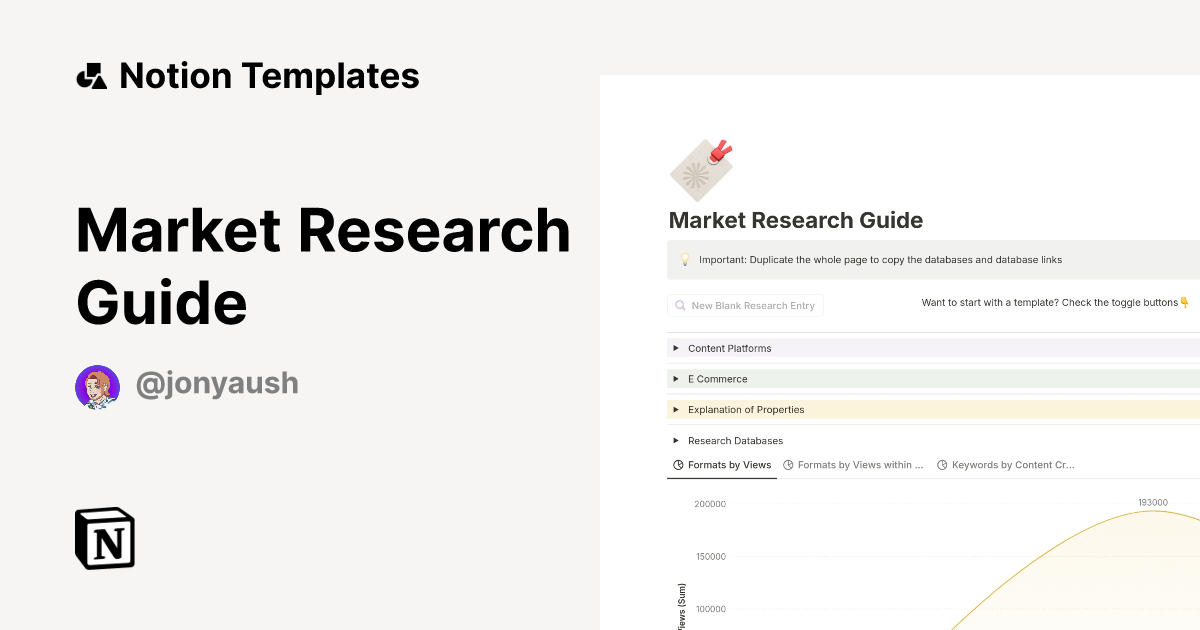 Market Research Guide Template by Jon Ausherman | Notion Marketplace