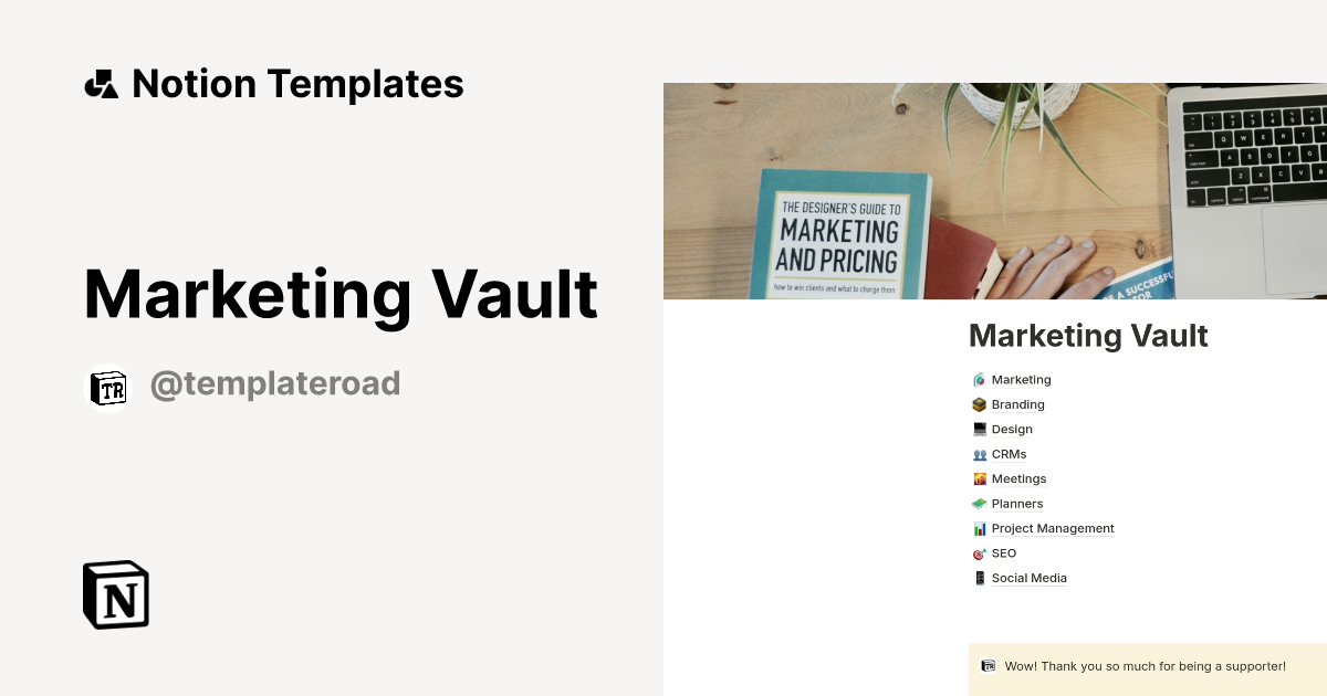 Marketing Vault Template | Notion Marketplace