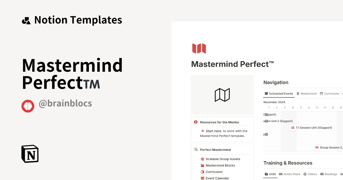 Mastermind Perfect™ Template | Notion Marketplace