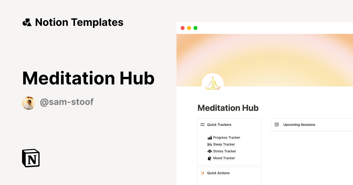 Meditation Hub Template | Notion Marketplace
