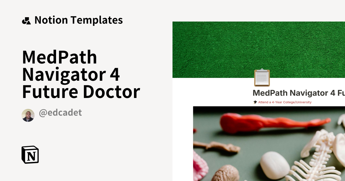 MedPath Navigator 4 Future Doctor Template | Notion Marketplace