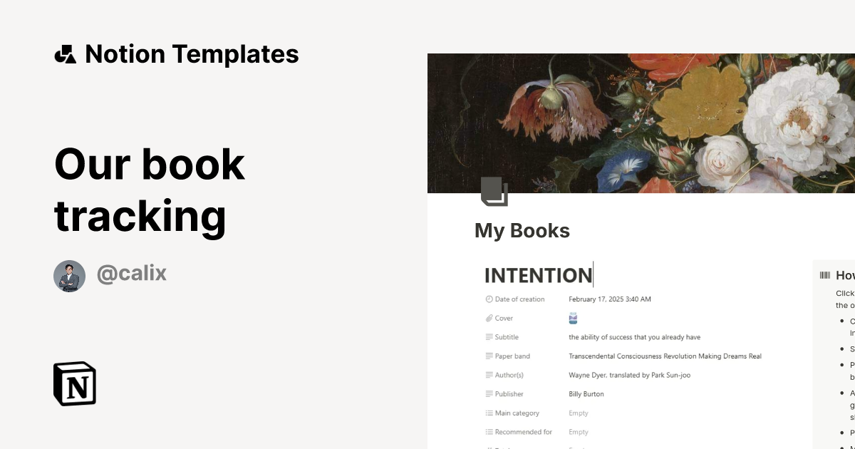 Our book tracking Template | Notion Marketplace