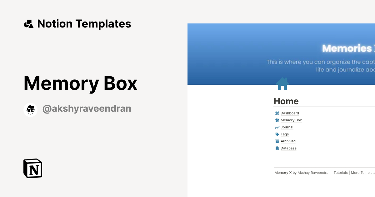 Memory Box Template | Notion Marketplace