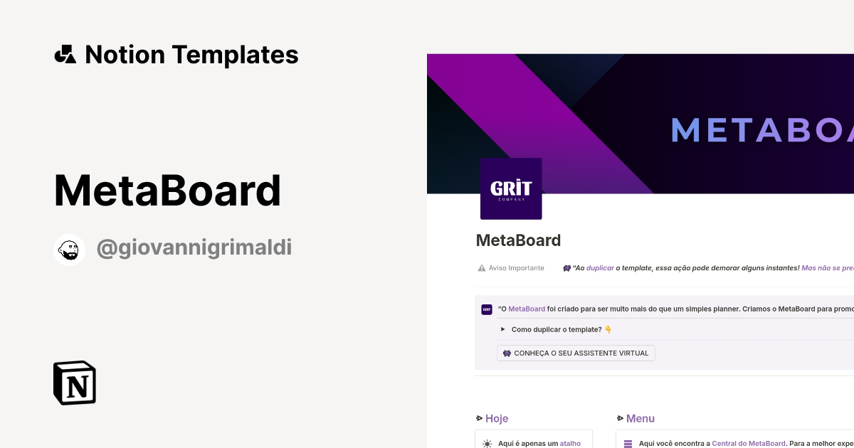 MetaBoard Template | Notion Marketplace