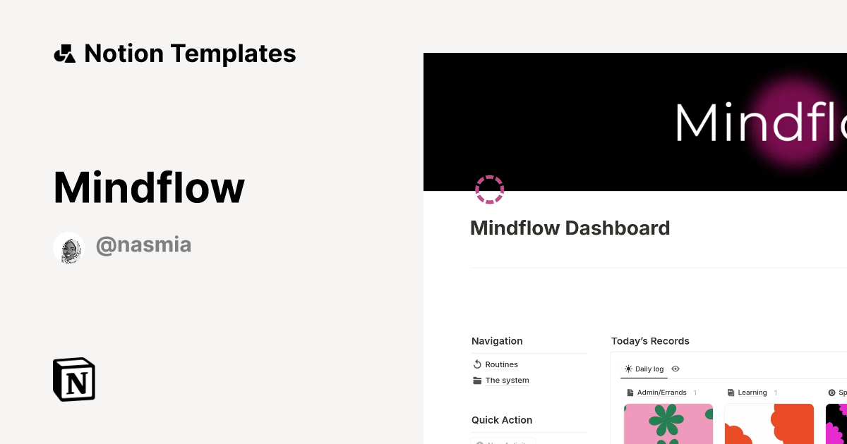 Mindflow Template | Notion Marketplace