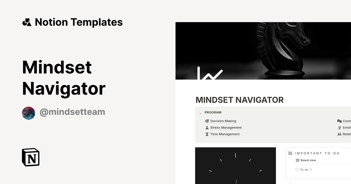 Mindset Navigator Template | Notion Marketplace