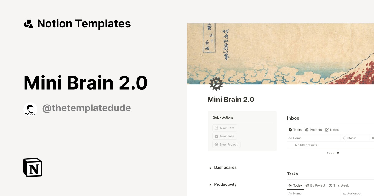 Mini Brain 2.0 Template | Notion Marketplace
