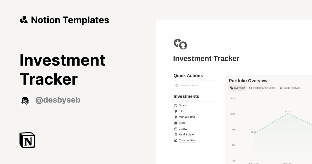 Investment Tracker Template | Notion Marketplace