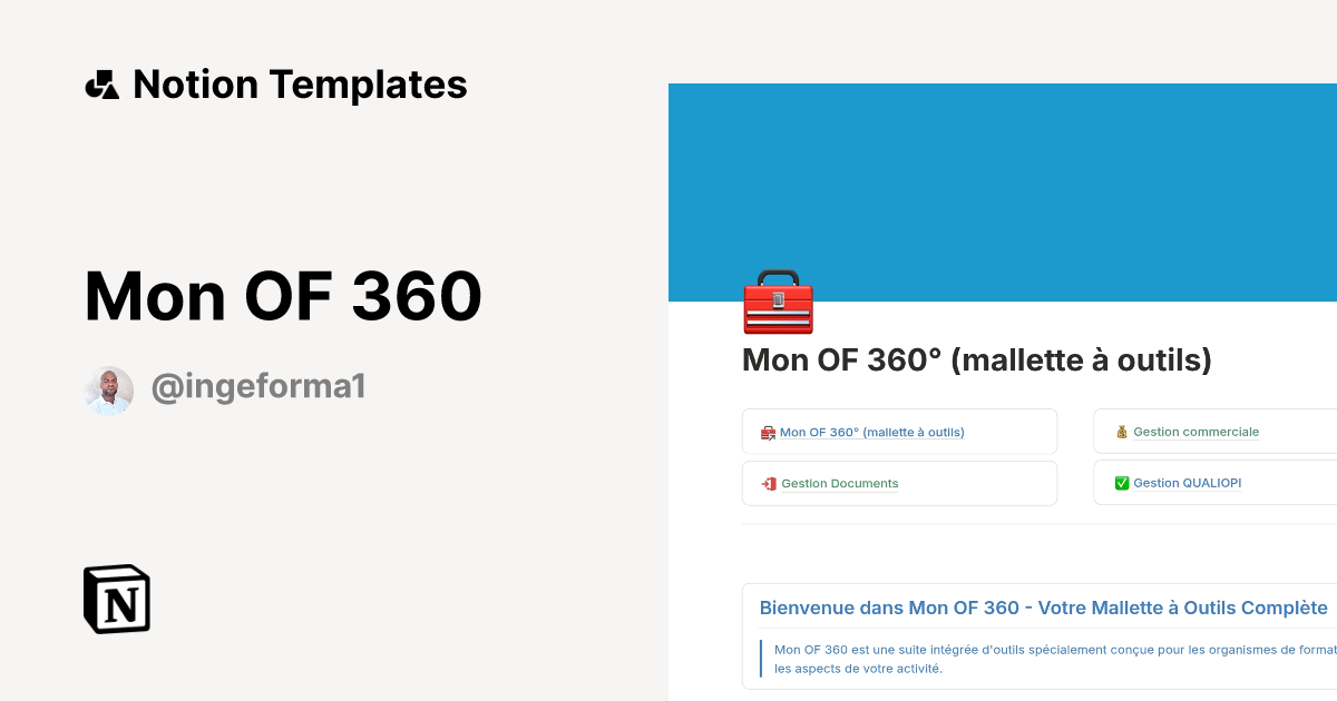 Mon OF 360 Template by Ingeforma | Notion Marketplace