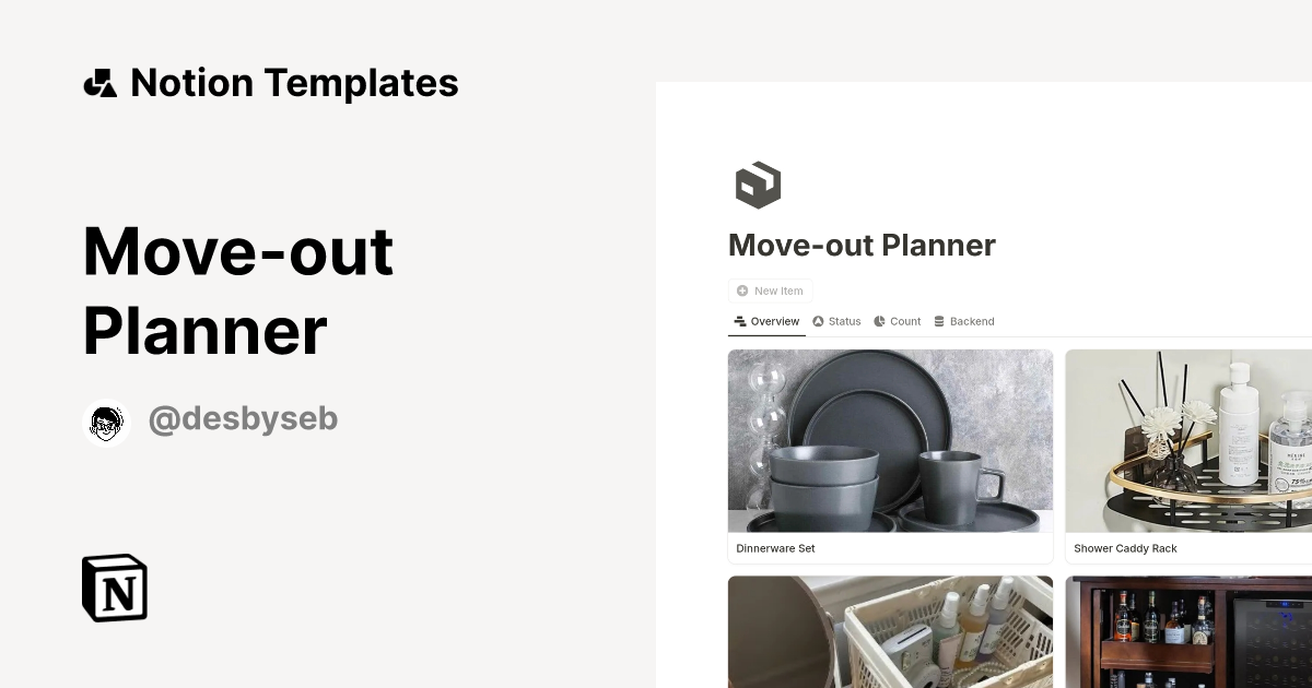 Move-out Planner Template by desbyseb | Notion Marketplace