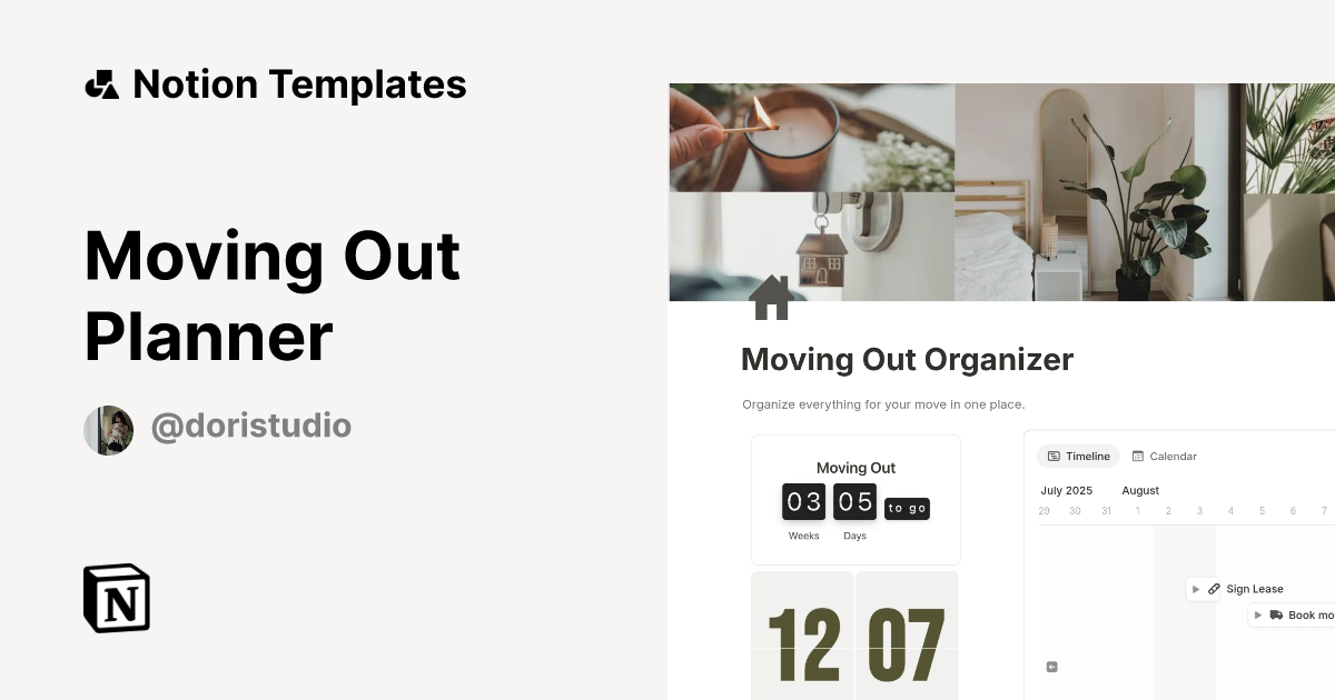 Moving Out Planner Template by dori.studio | Notion Marketplace