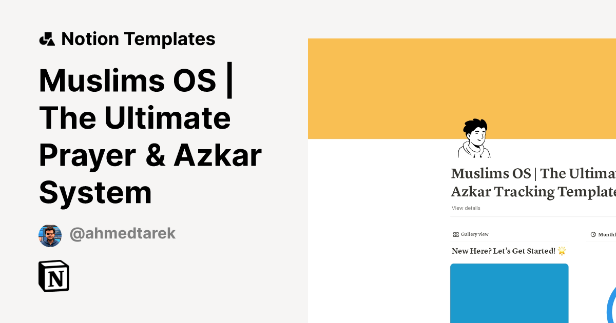 Muslims OS | The Ultimate Prayer & Azkar System Template by Ahmed Tarek ...