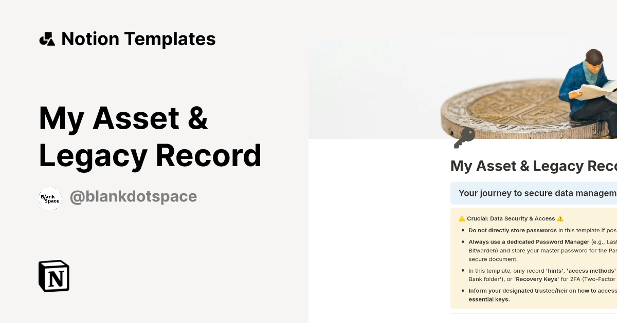 My Asset & Legacy Record Template | Notion Marketplace