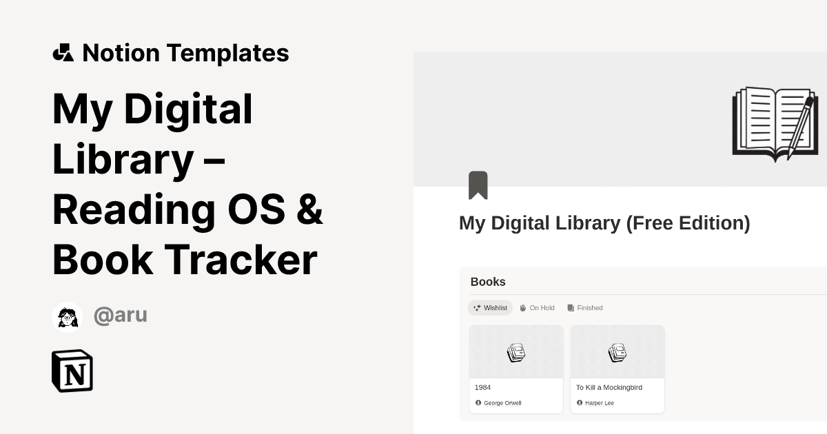 My Digital Library – Reading OS & Book Tracker Template | Notion ...