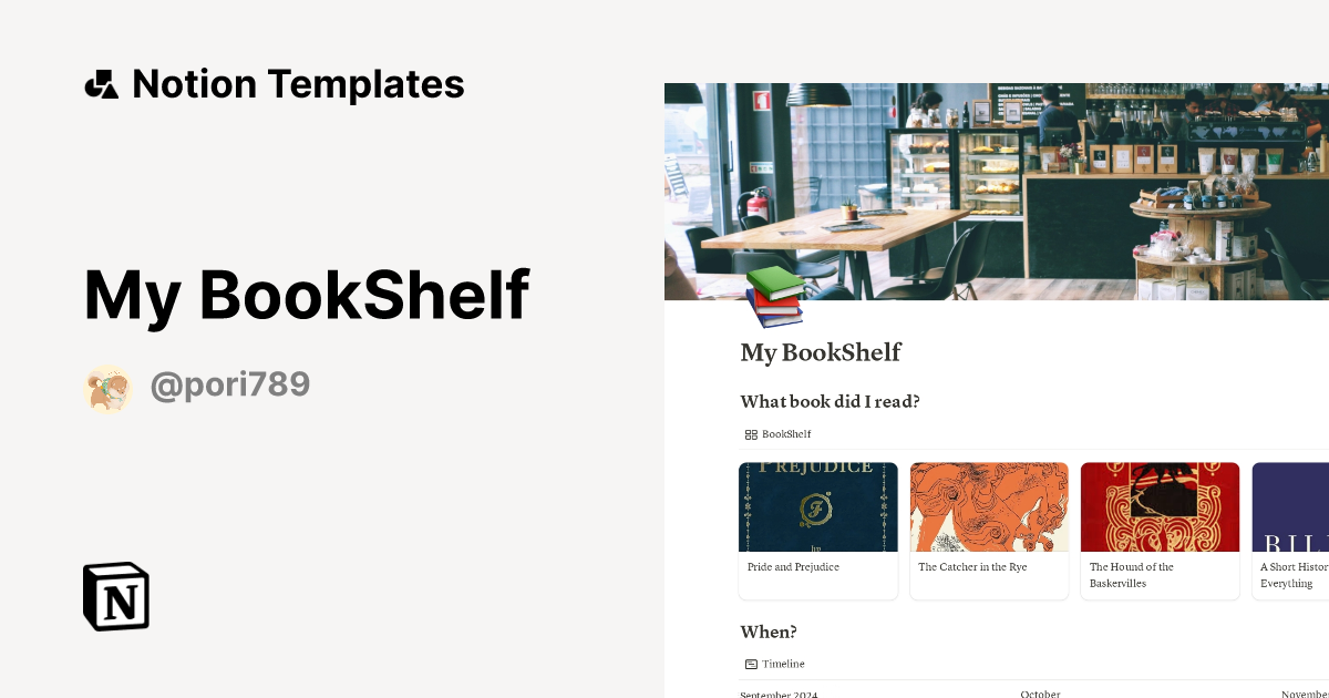My BookShelf Template by Pori | Notion Marketplace