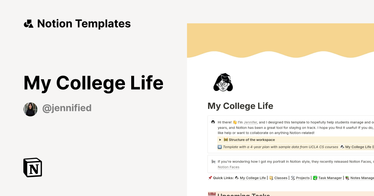 My College Life Template | Notion Marketplace