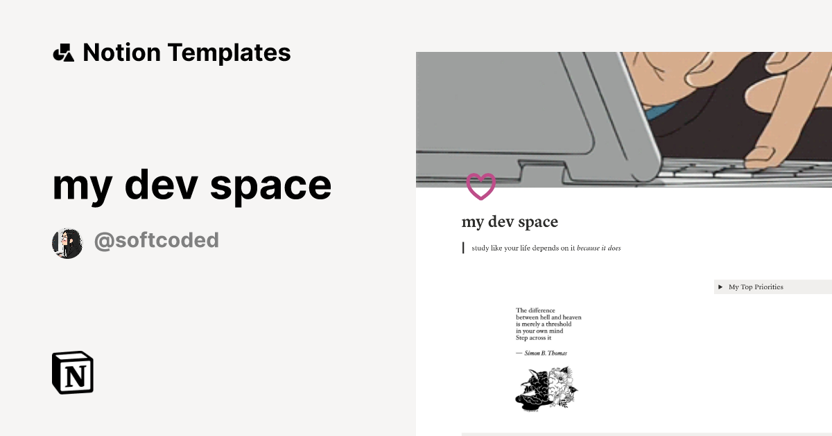 my dev space Template | Notion Marketplace