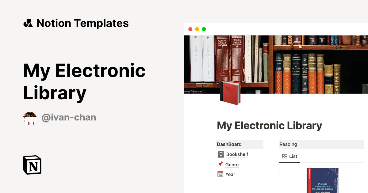 My Electronic Library Template | Notion Marketplace