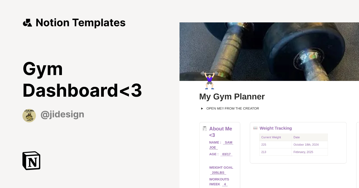 Gym Dashboard