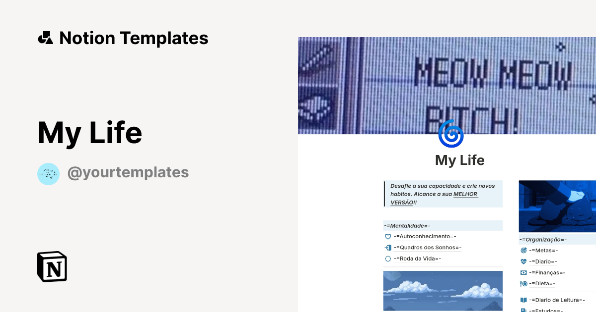 My Life Template by Your Templates | Notion Marketplace