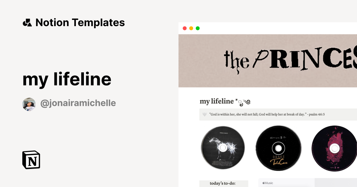 my lifeline Template | Notion Marketplace