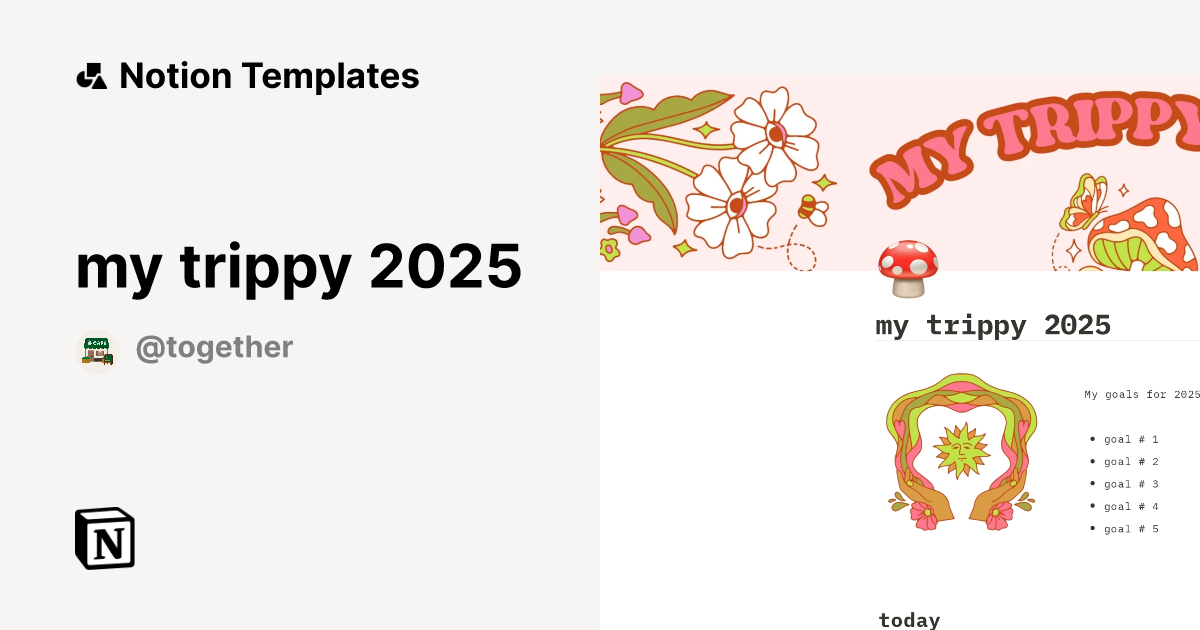 my trippy 2025 Template by together | Notion Marketplace