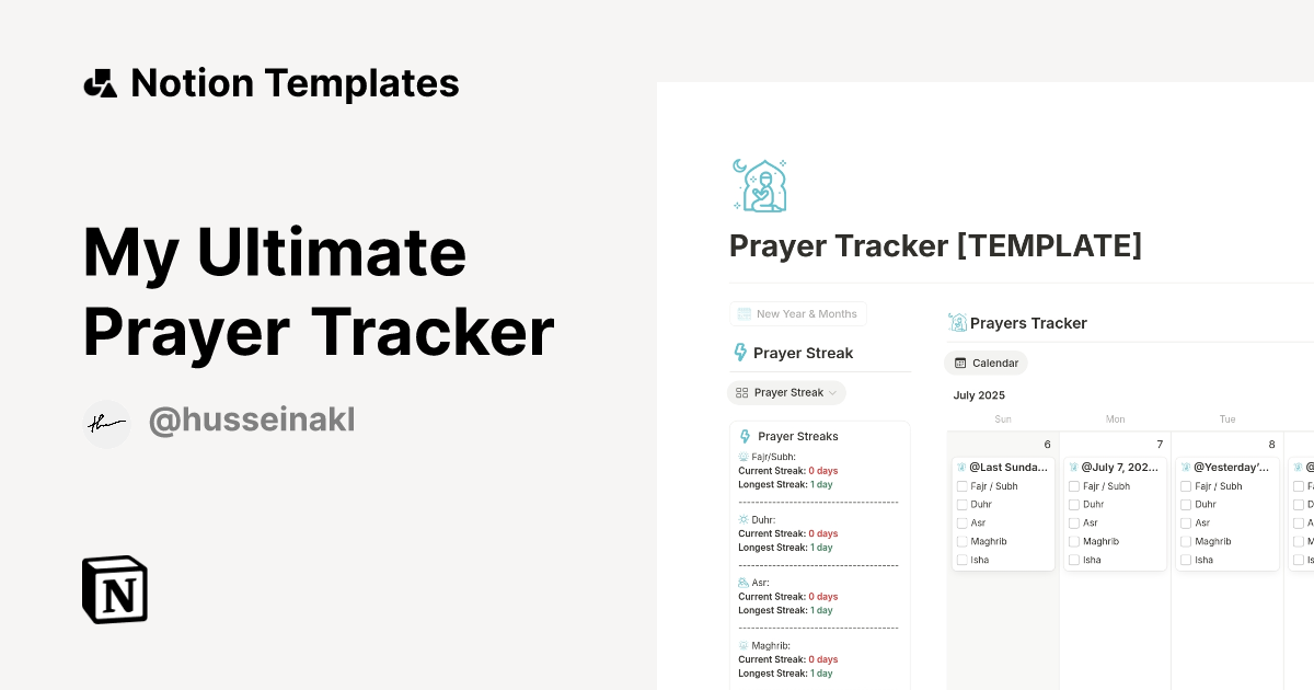 My Ultimate Prayer Tracker Template | Notion Marketplace