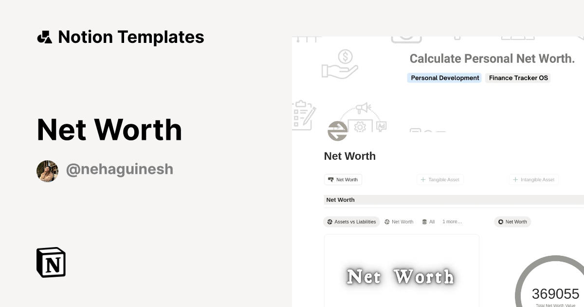 Net Worth Template | Notion Marketplace