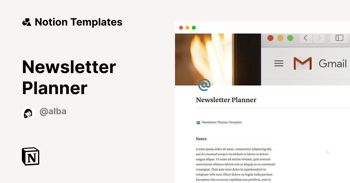 Newsletter Planner Template | Notion Marketplace