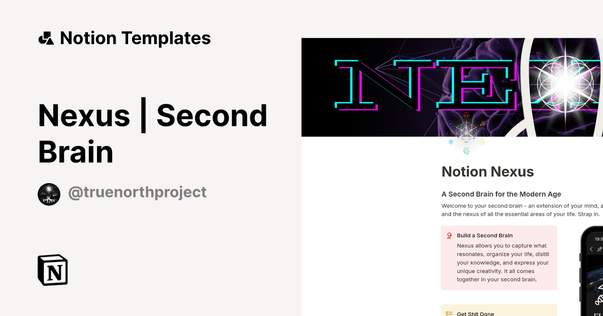 Nexus | Second Brain Template | Notion Marketplace