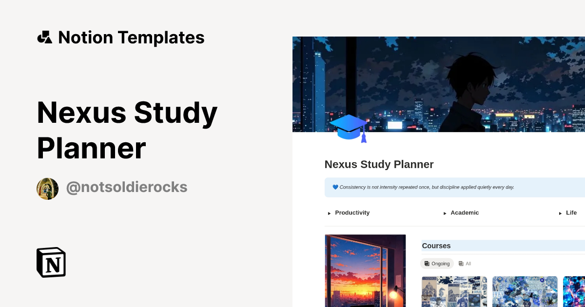Nexus Study Planner Template | Notion Marketplace