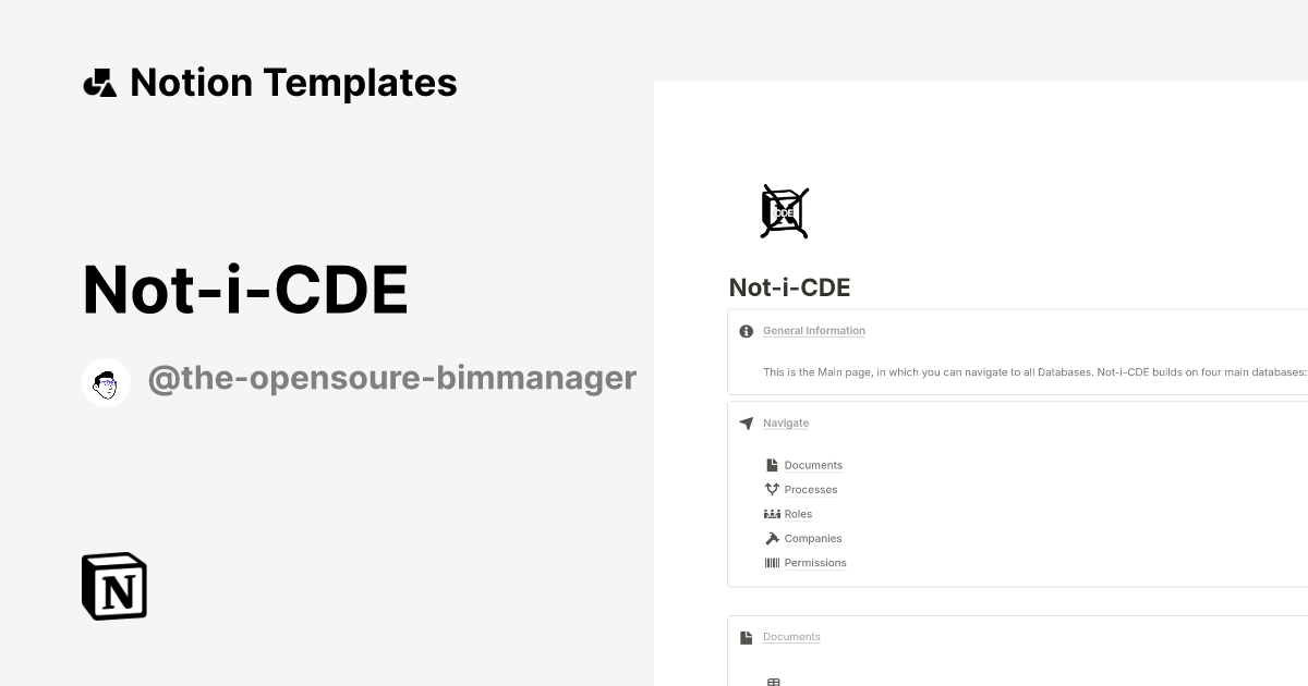Not-i-CDE Template | Notion Marketplace
