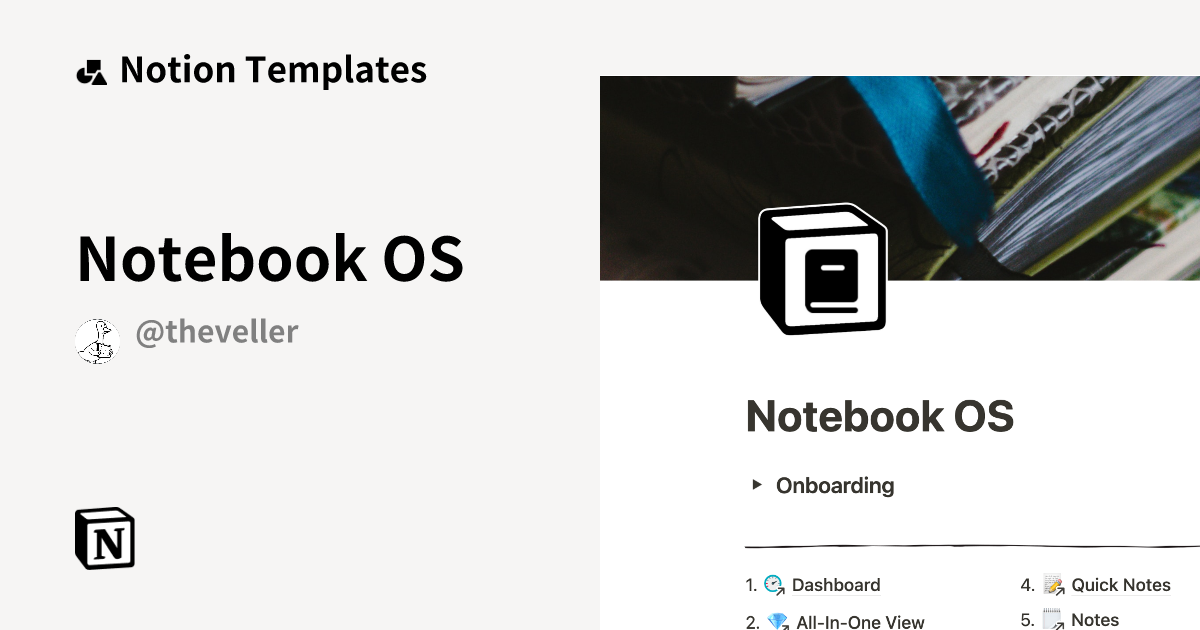 Notebook OS Template | Notion Marketplace