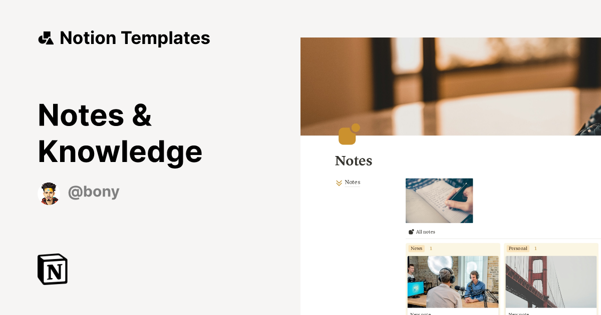 Notes & Knowledge Template | Notion Marketplace