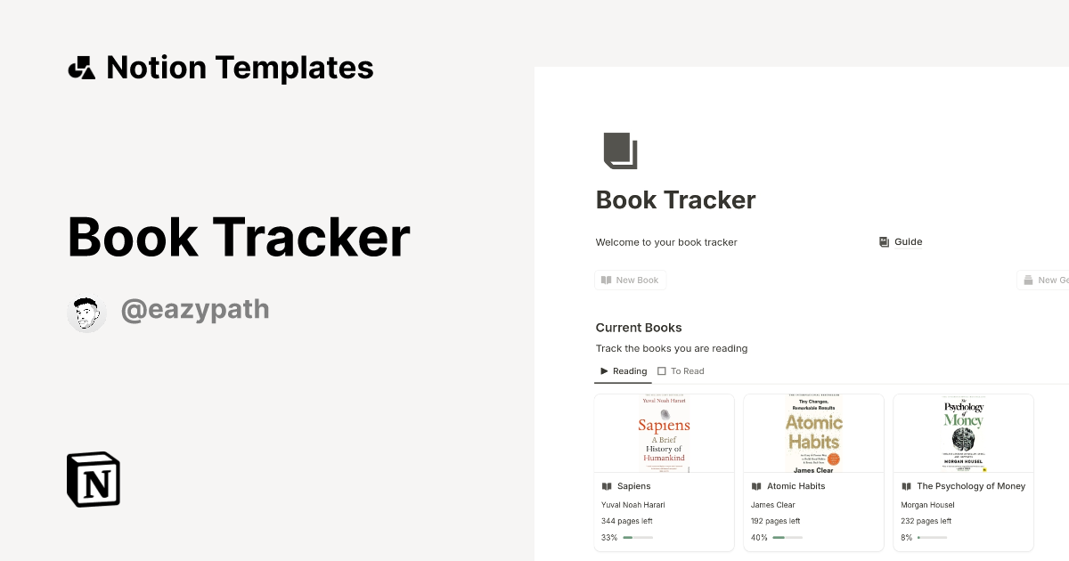 Book Tracker Template | Notion Marketplace