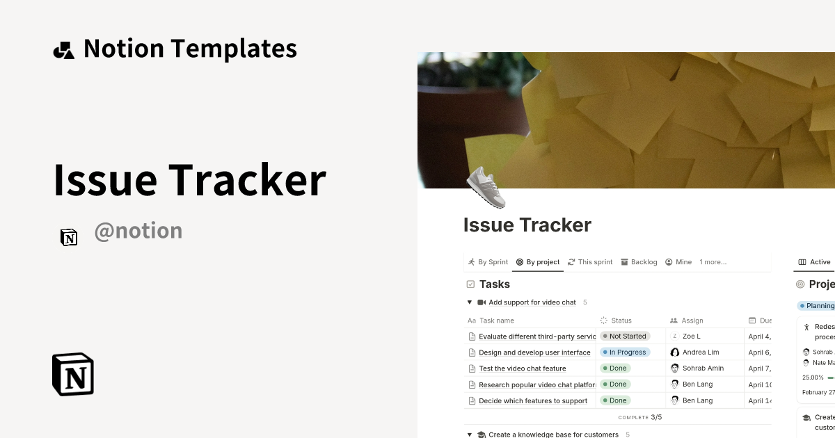 Issue Tracker 2025 Template Notion Marketplace