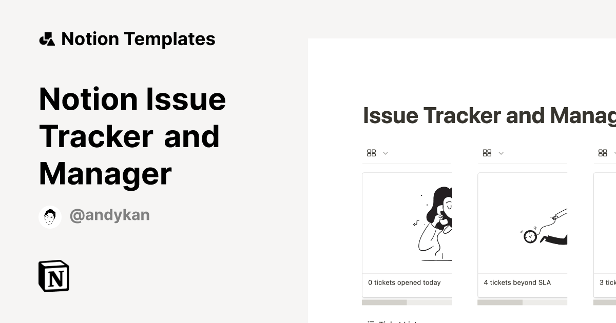 Notion Issue Tracker And Manager Template By Andy Kan Notion Marketplace