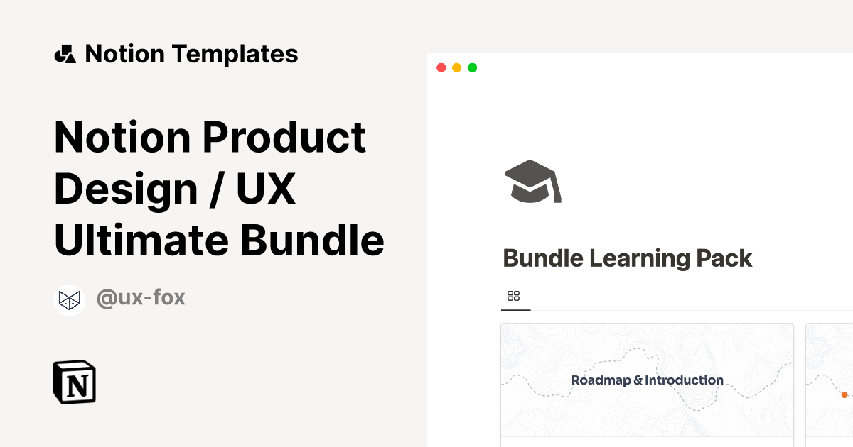 Notion Product Design / UX Ultimate Bundle Template | Notion Marketplace