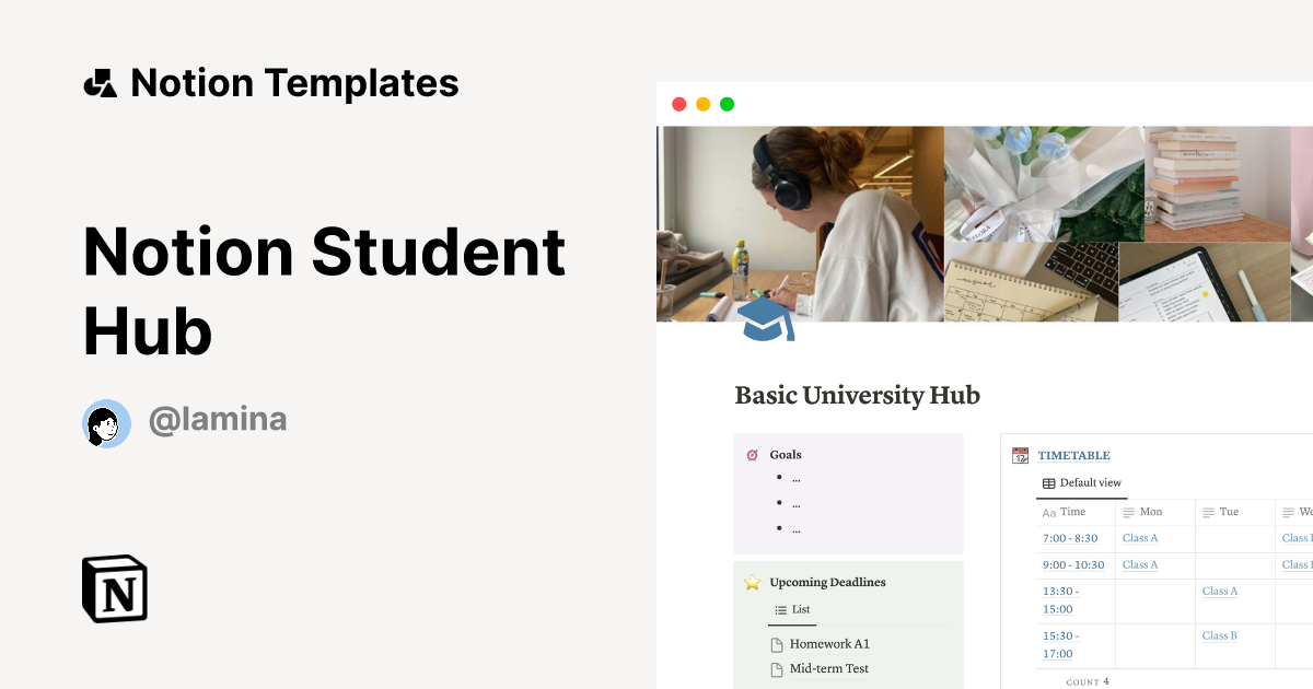 Notion Student Hub Template | Notion Marketplace