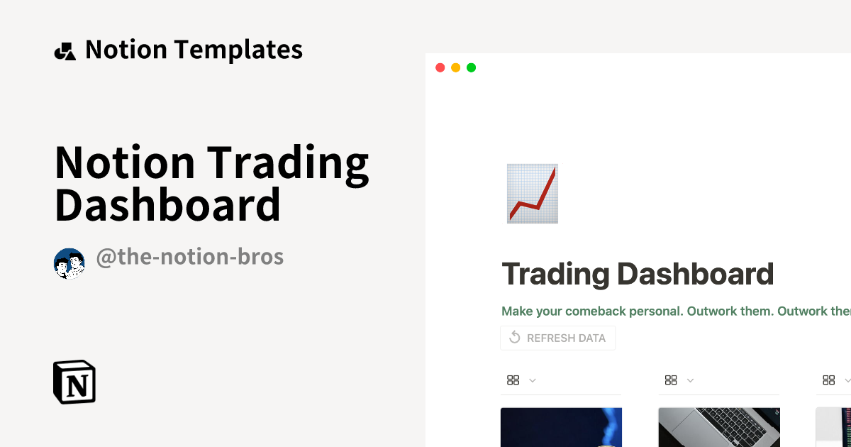Notion Trading Dashboard Template by The Notion Bros | Notion Marketplace