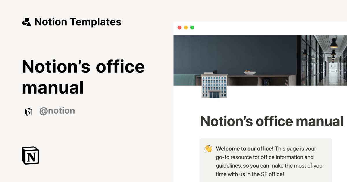 Notion’s office manual Template by Notion | Notion Marketplace